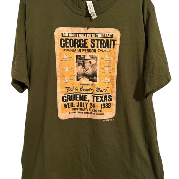 George Strait | Shirts | George Strait The King In Gruene Graphic ...